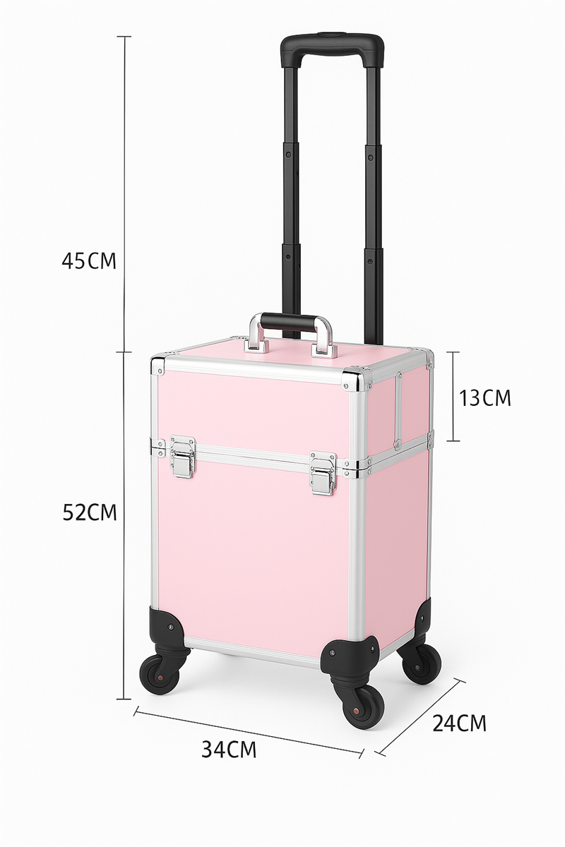 UNIQ Makeup Trolley - Aluminium, Pink
