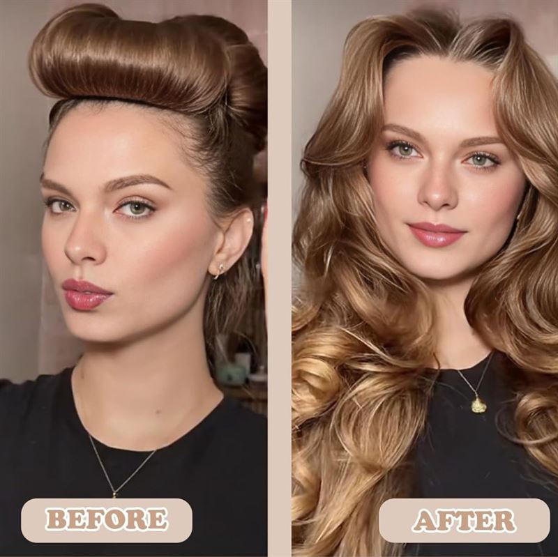 SOHO Heatless Flexi Rod Buns - Beige | Lav smukke krøller uden varme